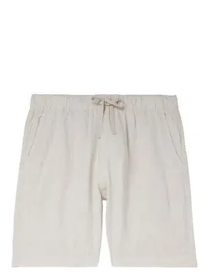 HARTFORD Joggy Straight-Leg Linen Bermuda Shorts