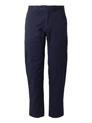 Hartford Taylor Straight-leg Cotton-gabardine Trousers - Blue