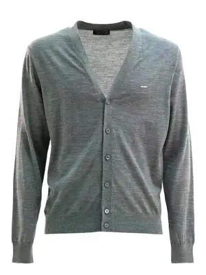 Prada V-neck Cardigan - Grey