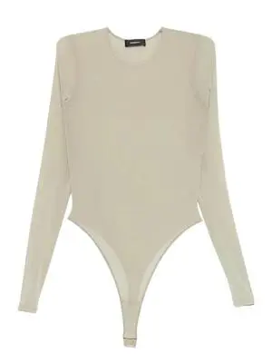 Wardrobe.NYC Sheer Bodysuit - Neutrals