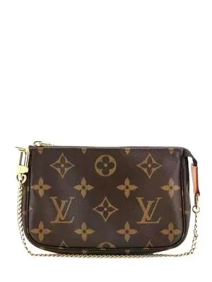 LOUIS VUITTON Pochette Accessoires Monogram Canvas Mini Clutch - Brown