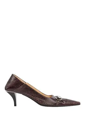 Gucci Vittoria Python Pump - Dark Brown