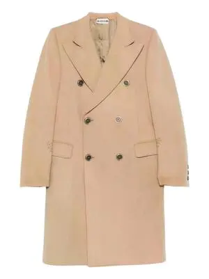 A.N.G.E.L.O. VINTAGE CULT Wool Double-breasted Coat - Neutrals
