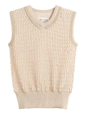 MAISON MARGIELA Knitted Sleeveless Top - Pale Pink