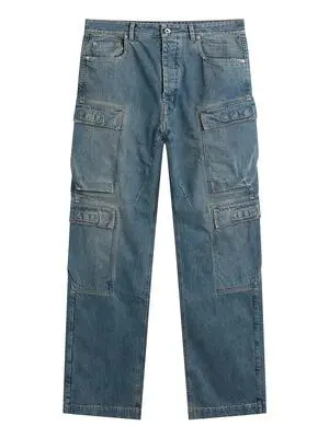 Rick Owens Double Cargo Jeans - Washed Indigo