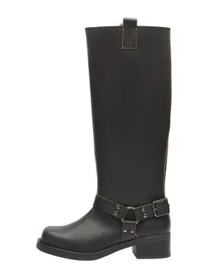 SAMSØE SAMSØE Sabrenta Knee-high Buckled Boots - Black Olive