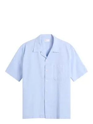 Universal Works Sido Linen Mix Road Shirt - Sky Blue