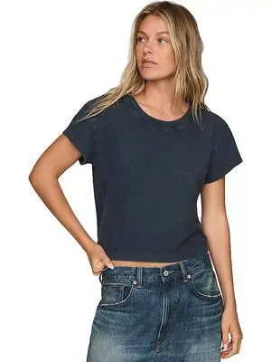 PILCRO Knit Project Billie T-shirt - Navy