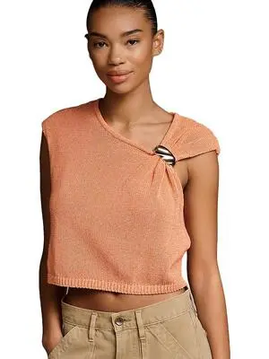 Anthropologie Asymmetric Hardware Tank Top - Rust