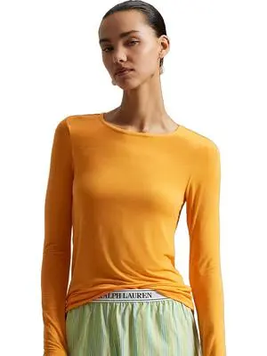 Ralph Lauren Stretch-blend Long-sleeve Tee - Carrot Curl