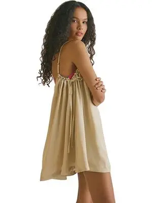 Free People Sundown Mini Slip Bleached Out