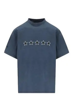 Balenciaga Twisted Crewneck Sweat-shirt T-shirt - Washed Navy Blue
