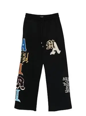 Amiri Varsity Patch Sweatpant - Black