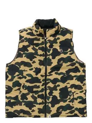 A BATHING APE 1st Camo Reversible Down Vest - Yellow