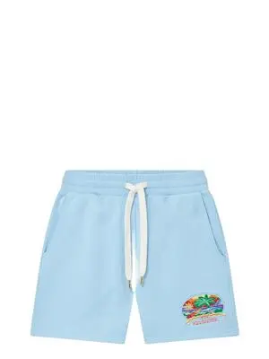 Casablanca Casa Phantastica Embroidered Sweatshorts - Blue