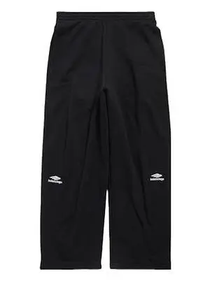 Balenciaga Loose Elastic Waist Sweatpants - Washed Black/white