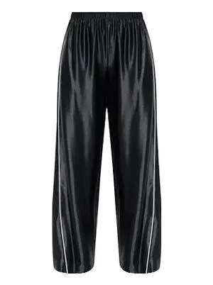 Alexander Wang Reflective Piping Mid-rise Track Pant - Black