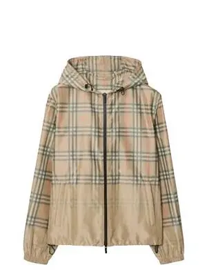 Burberry Newport Check Zip Hoodie - Sand Ip Check