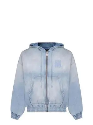 AMIRI Denim Zip-Up Hoodie