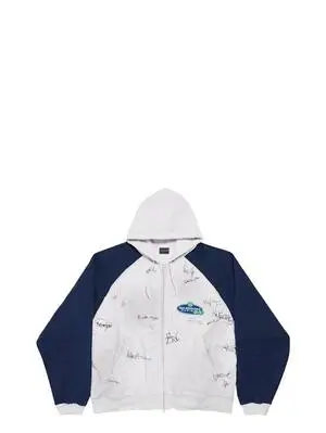 Balenciaga Raglan Oversized Zip-up Hoodie - Dirty White