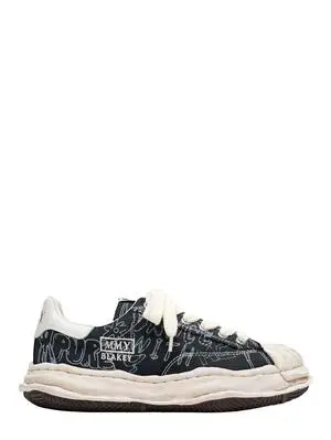 Mihara Yasuhiro Maison Mihara Yasuhiro Blakey OG Sole Low Graffiti Sneakers Black
