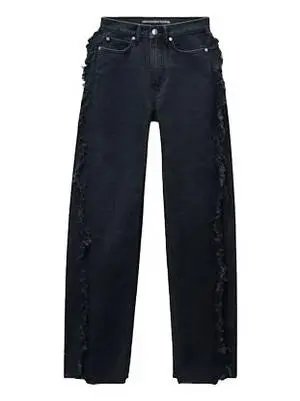 Alexander Wang Float Uneven Side Seam Jeans - Faded Black