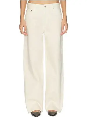 AGOLDE Low Slung Baggy Jeans Beige