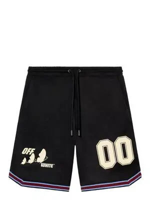 Off-White Drawstring Basketball Shorts - Black