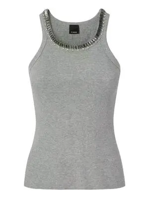 Pinko Bead-embellished Tank Top - Grey