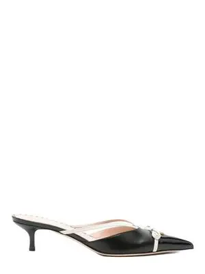 Valentino Garavani Ribbon Logo Mules - Black