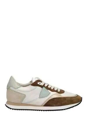 Philippe Model Blville Suede-panel Sneakers - White