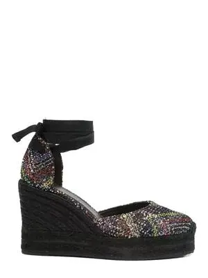 Missoni Sequined Wedge-heel Espadrilles - Black