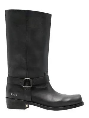 GOLDEN GOOSE Biker Square Boots - Black