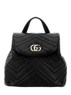 Gucci Gg Marmont Quilted Mini Backpack - Black