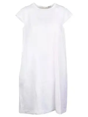 Aspesi Crew-neck Mini Dress - White