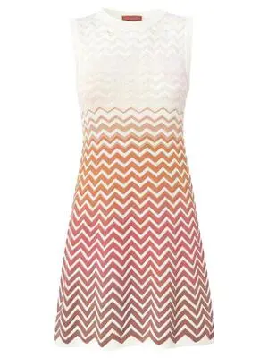 Missoni Ombré Chevron Mini Dress - White