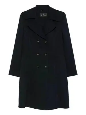 Etro Double-breasted Coat - Blue