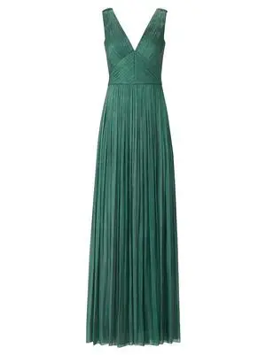 Costarellos Anilia Pleated Maxi Dress - Green