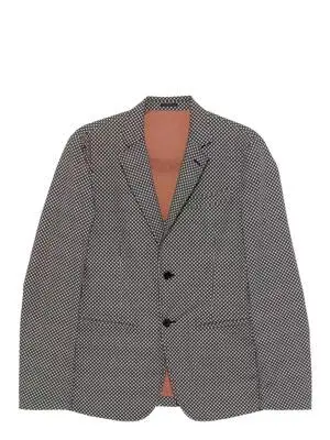 Alexander McQueen 2000s Patterned Blazer - Grey