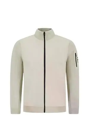 BOSS Zip-fastening Sweatshirt With Pocket Detail - Neutrals