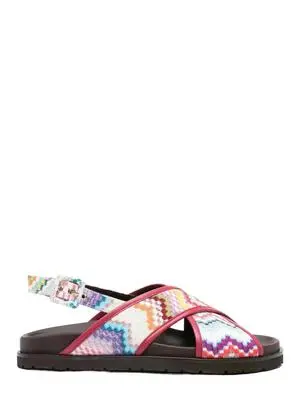 Missoni Zigzag Strap Sandals - Pink