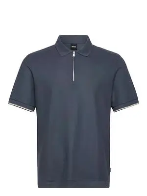 BOSS Half-zip Polo Shirt - Blue