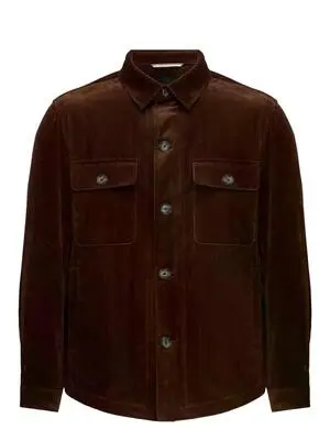 BOSS Buttoned Corduroy Shirt - Brown