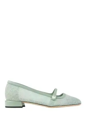 JIMMY CHOO Elisa Lace Ballet Flat - Green