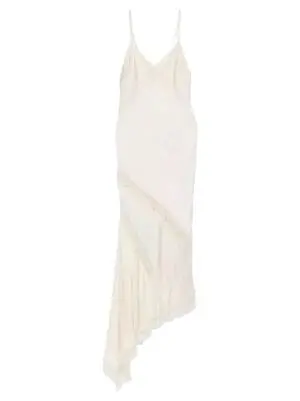Andamane Asymmetrical-hem Dress - Neutrals