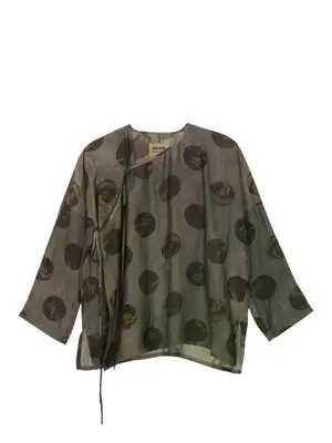 UMA WANG Printed Tanesha Blouse - Green