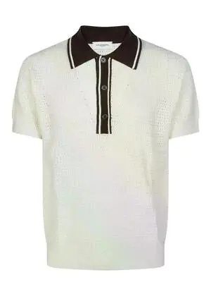 PAOLO PECORA Knitted Polo Shirt - Neutrals