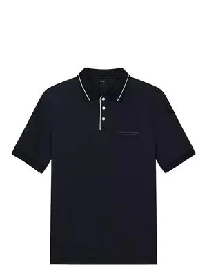 Armani Exchange Logo-embellishment Polo Shirt - Blue