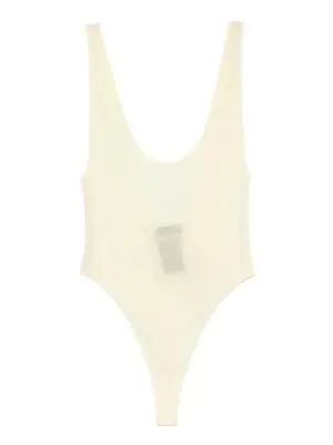 Wardrobe.NYC Sheer Tank Bodysuit - Neutrals