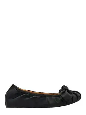 FERRAGAMO Bow Embellished Ballet Flat - Black